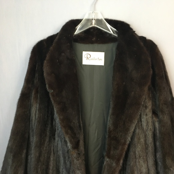 Jackets & Coats | Classy Full Length Mink Fur Coat Dark Brown Black ...